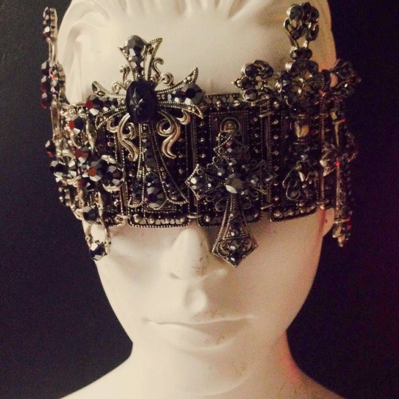 Cross Eyepatch - Hematite Headband - Etsy