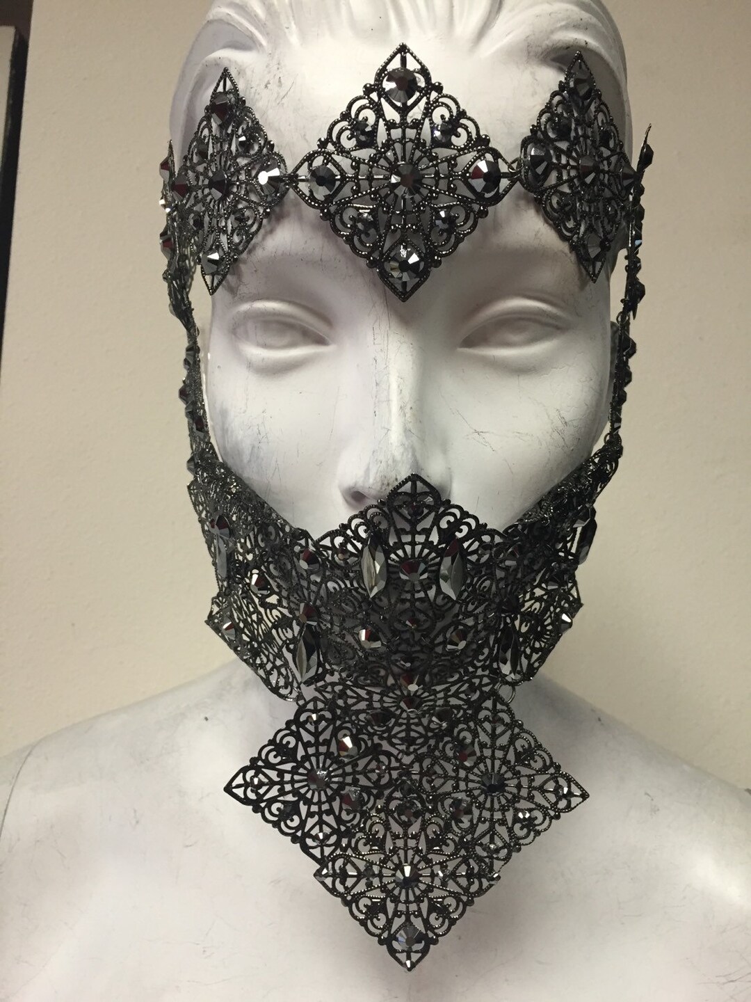 Metallic Lace Mask - Etsy