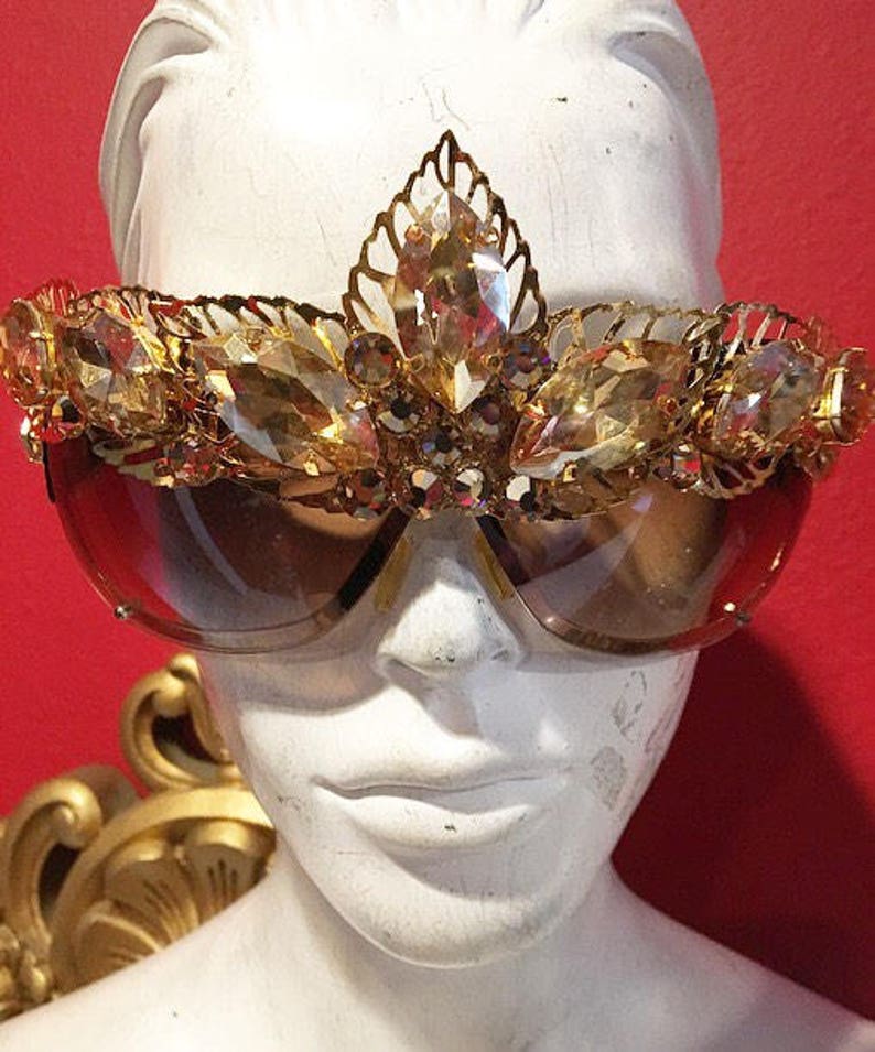 Golden Jewel Sunglasses - Etsy