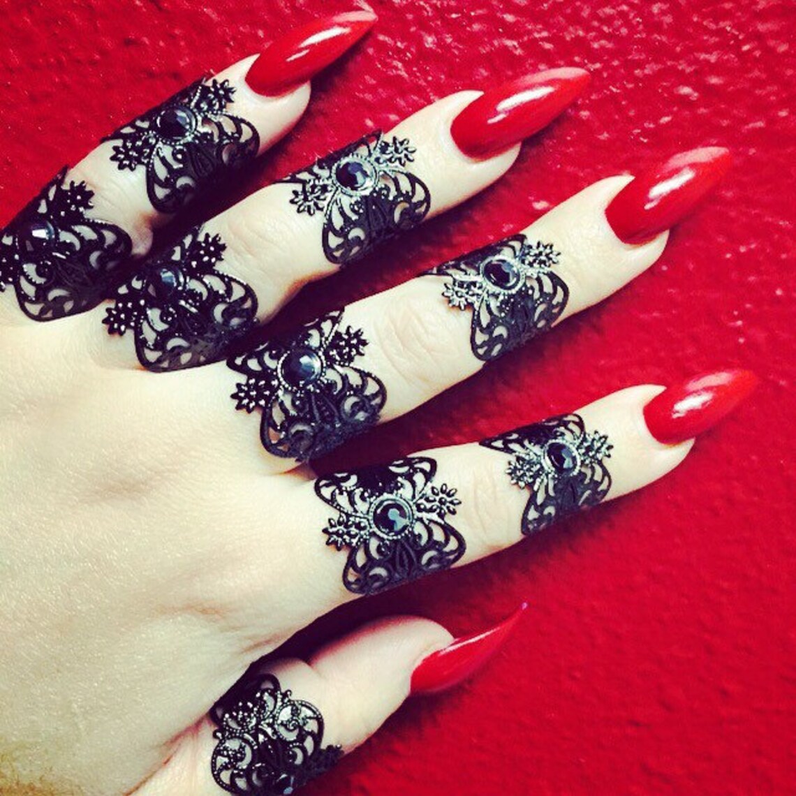 Henna Tattoo Rings. Set of 9 - Etsy