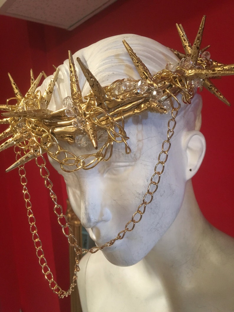 Crystal/chain Thorn Crown - Etsy
