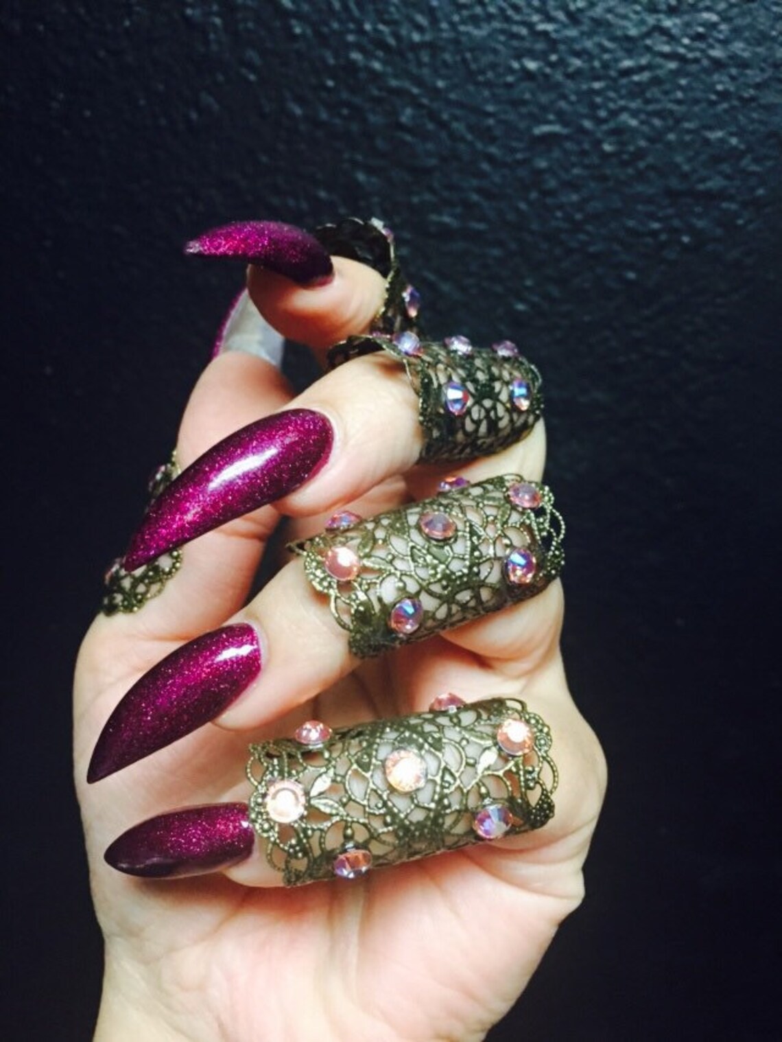 Flower Power Finger Cuffs, Set of 5 - Etsy