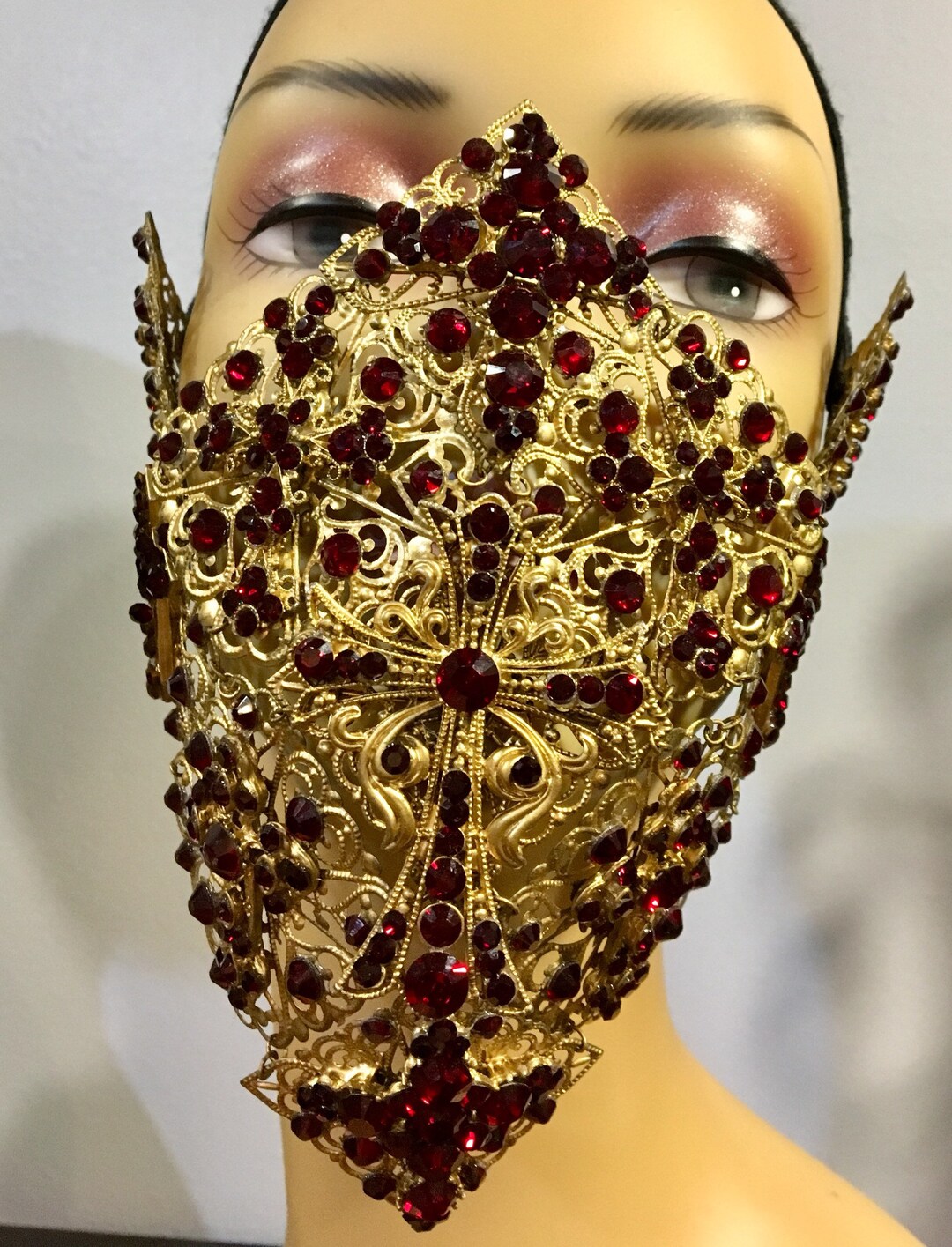 Red Crucifix Mask - Etsy