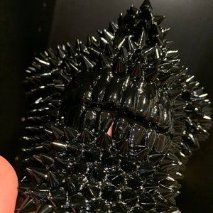 Spiked Black Mask - Etsy