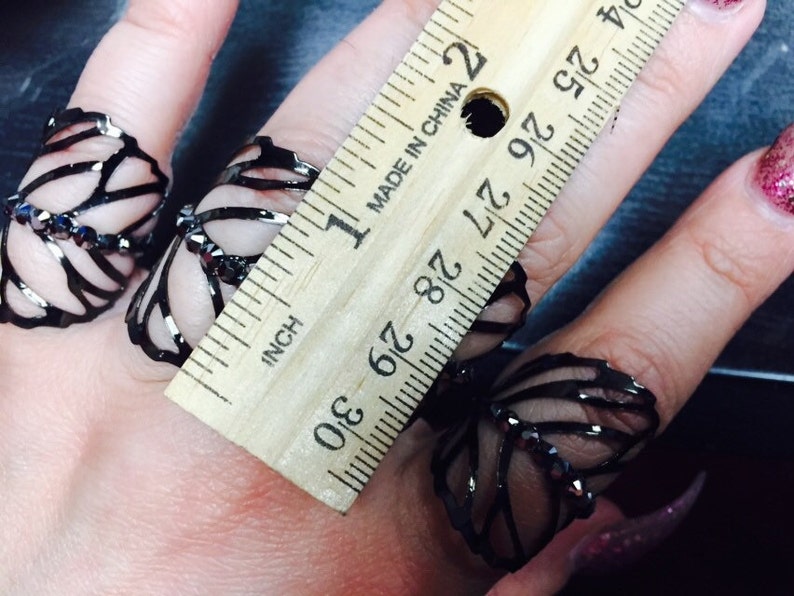 Gold Henna Leaf Tattoo Rings. Set of 5 - Etsy