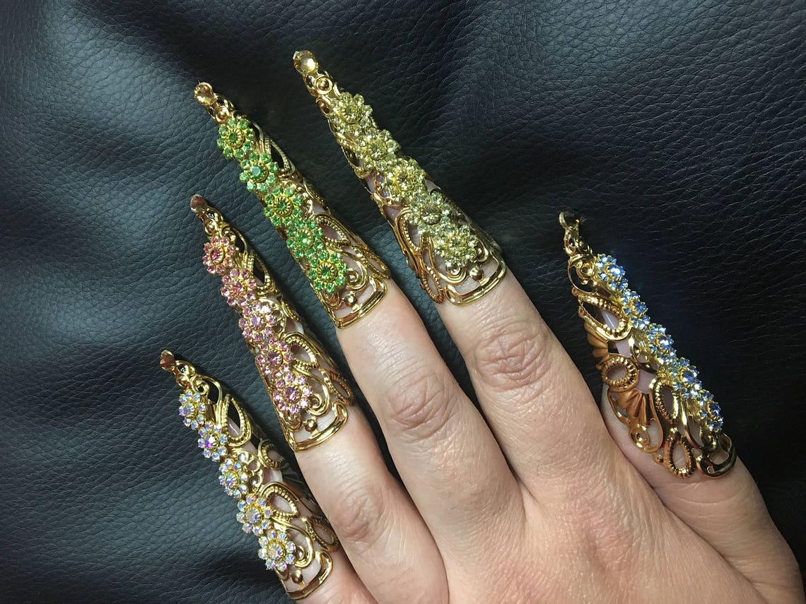 Light multi colored cone rings. Set of 5. | Etsy