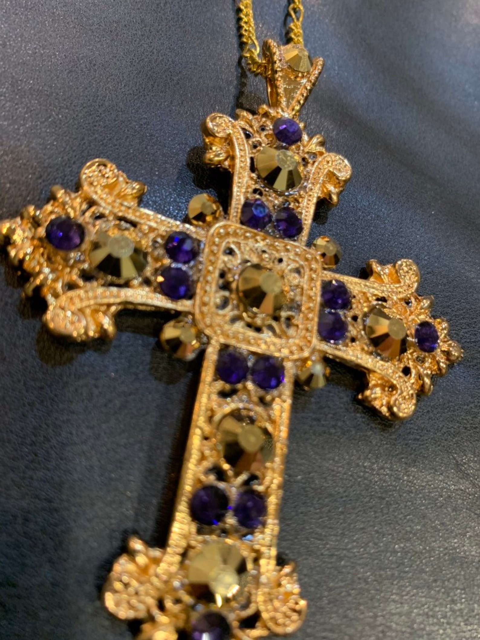 Purple and Gold Renaissance Cross - Etsy