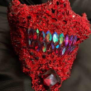 Vampire Red Crystal Mask - Etsy