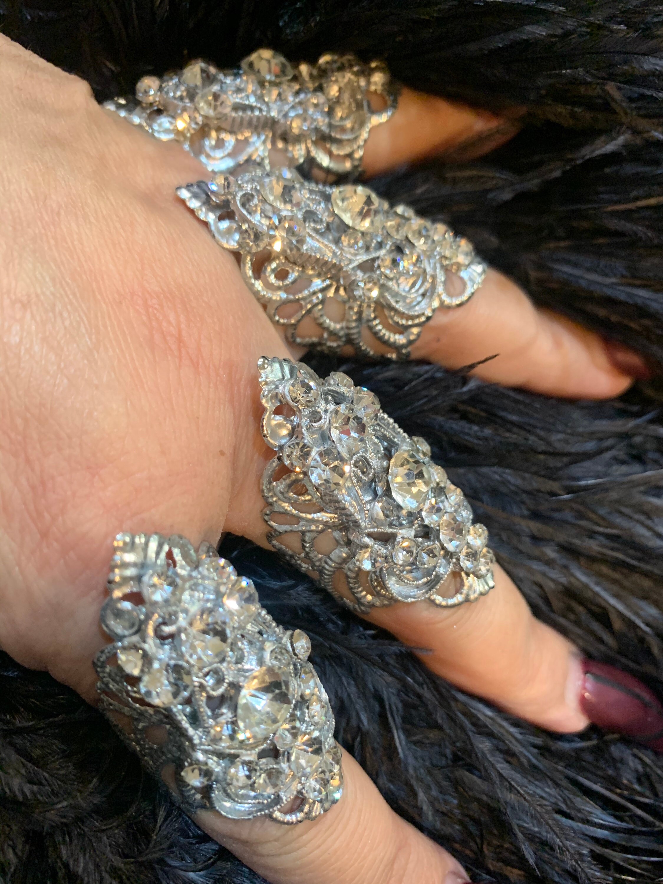 Crystal Dream Knuckle Rings. Set of 5. - Etsy