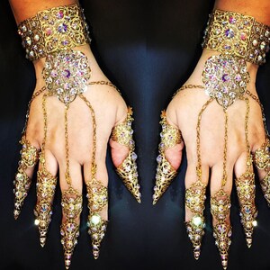 Gold Finger (set of 2) Gloves - Etsy