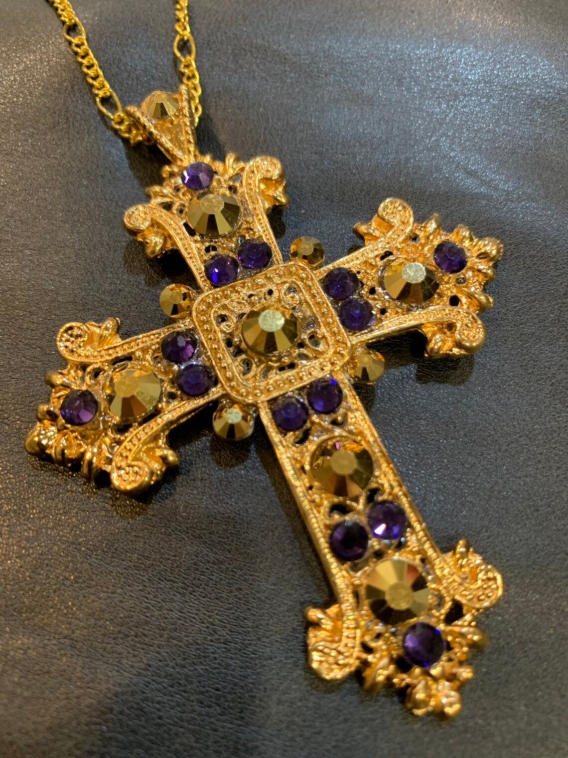 Purple and Gold Renaissance Cross - Etsy