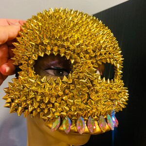 Gold Spiked Skull Mask - Etsy