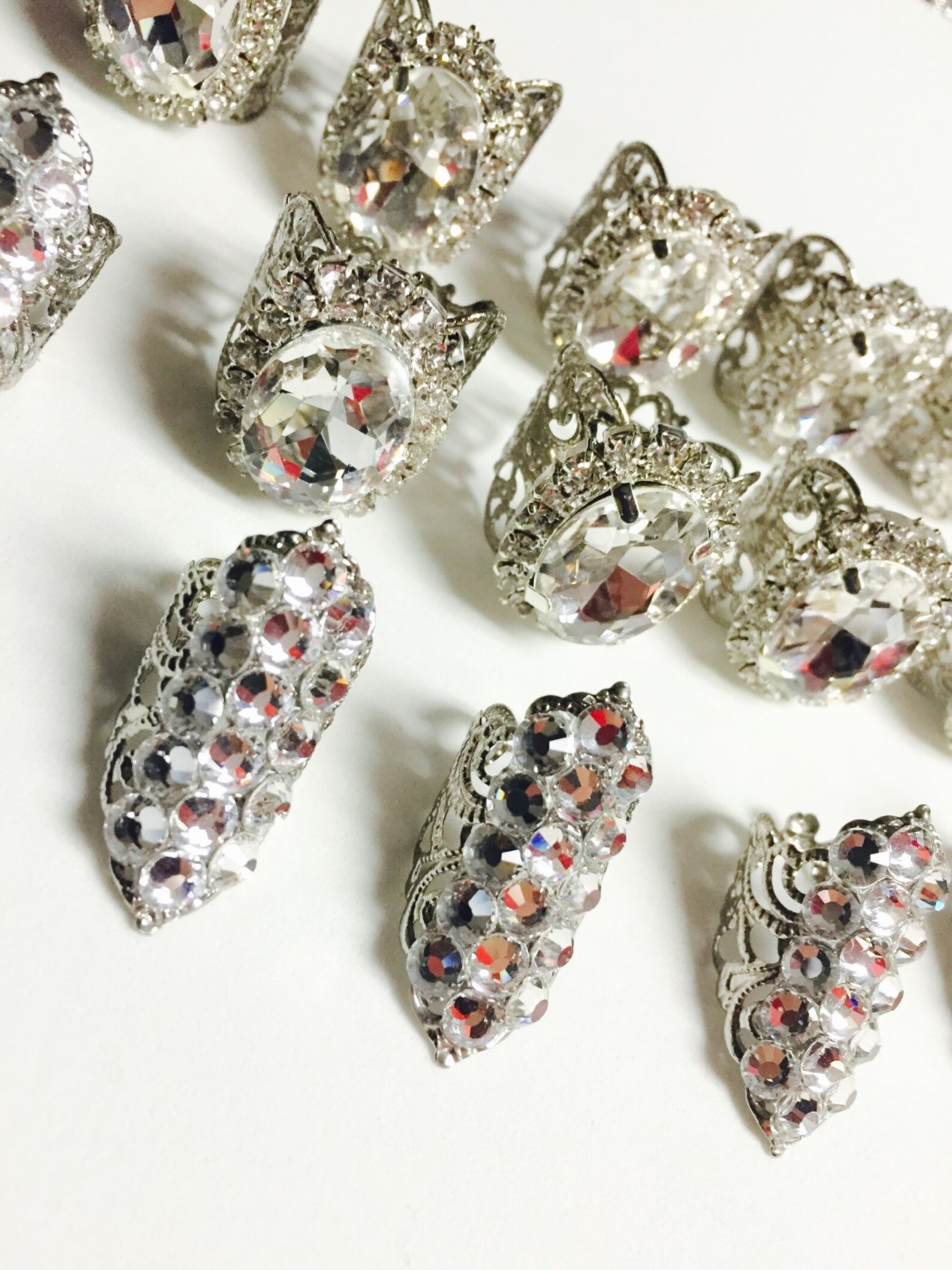 Crystal Henna Adjustable Rings With Tips. - Etsy