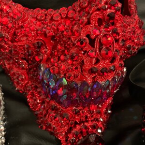 Vampire Red Crystal Mask - Etsy