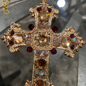 Multi Colored Renaissance Cross Pendant - Etsy