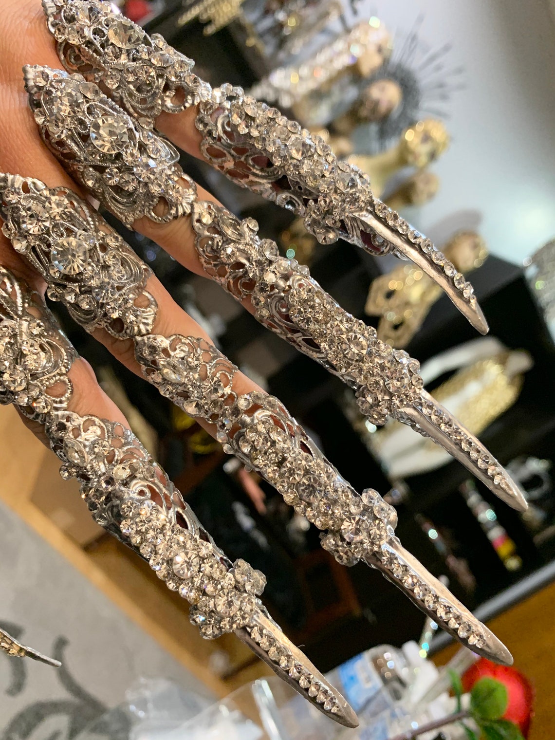 Crystal claw set. 1 hand. Set of 13 | Etsy