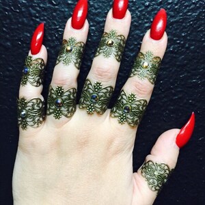 Henna Tattoo Rings. Set of 9 - Etsy