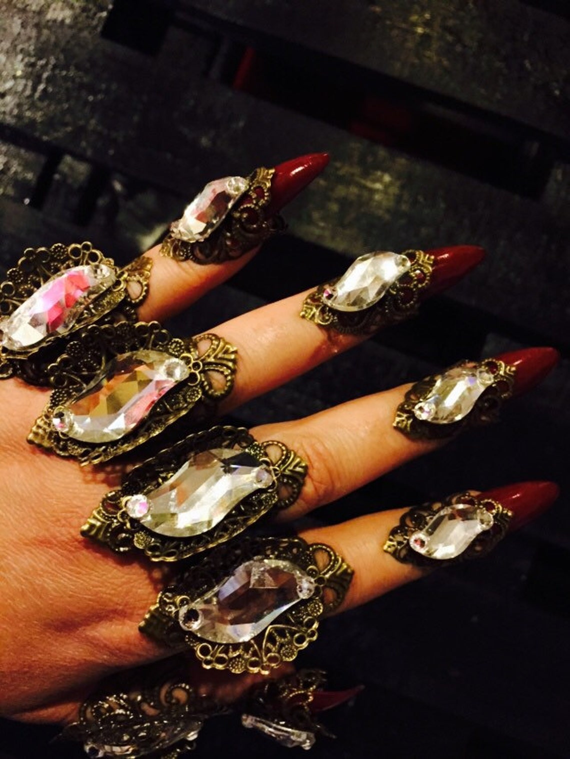 Ice Crystal Glove Rings | Etsy