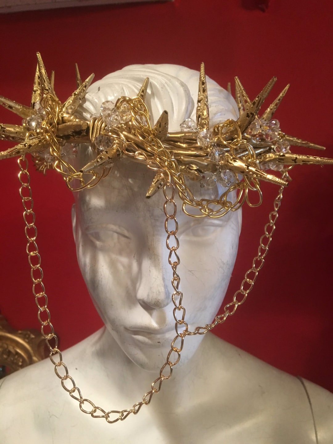 Crystal/chain Thorn Crown - Etsy