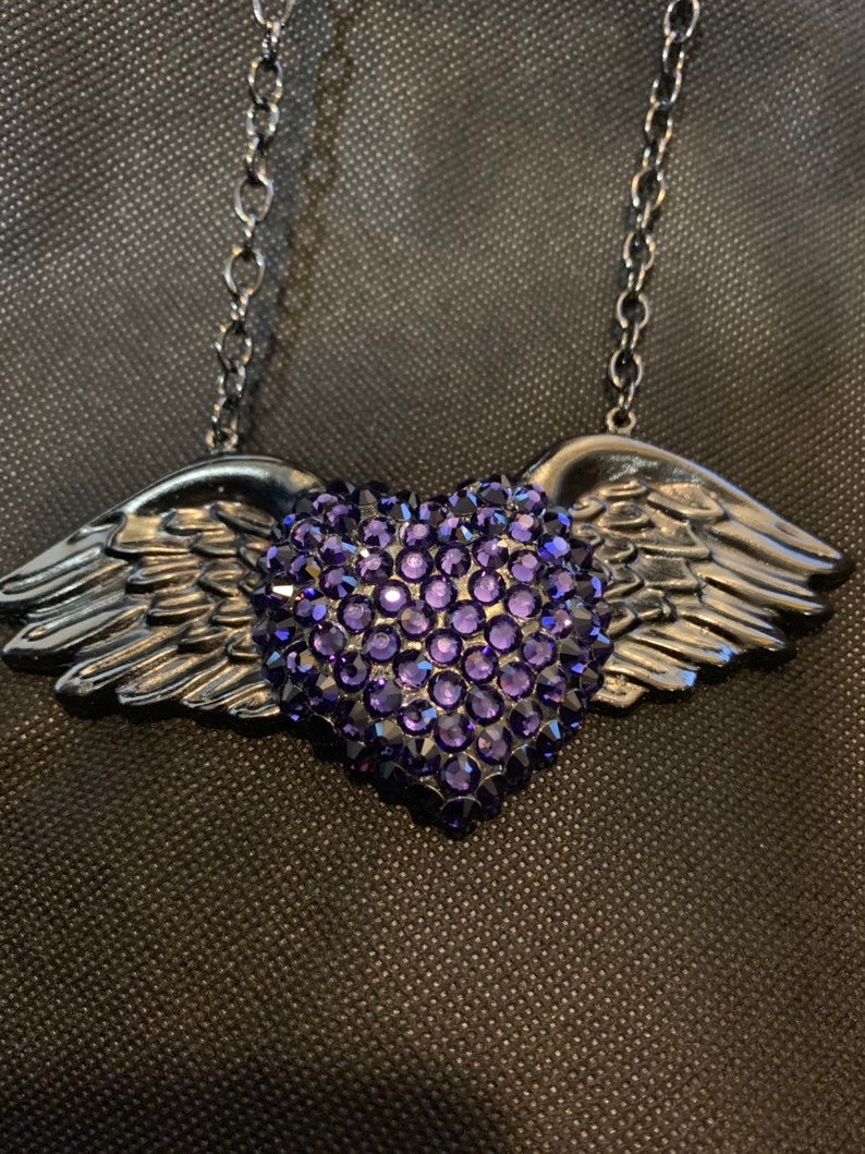 Purple Heart With Wings - Etsy