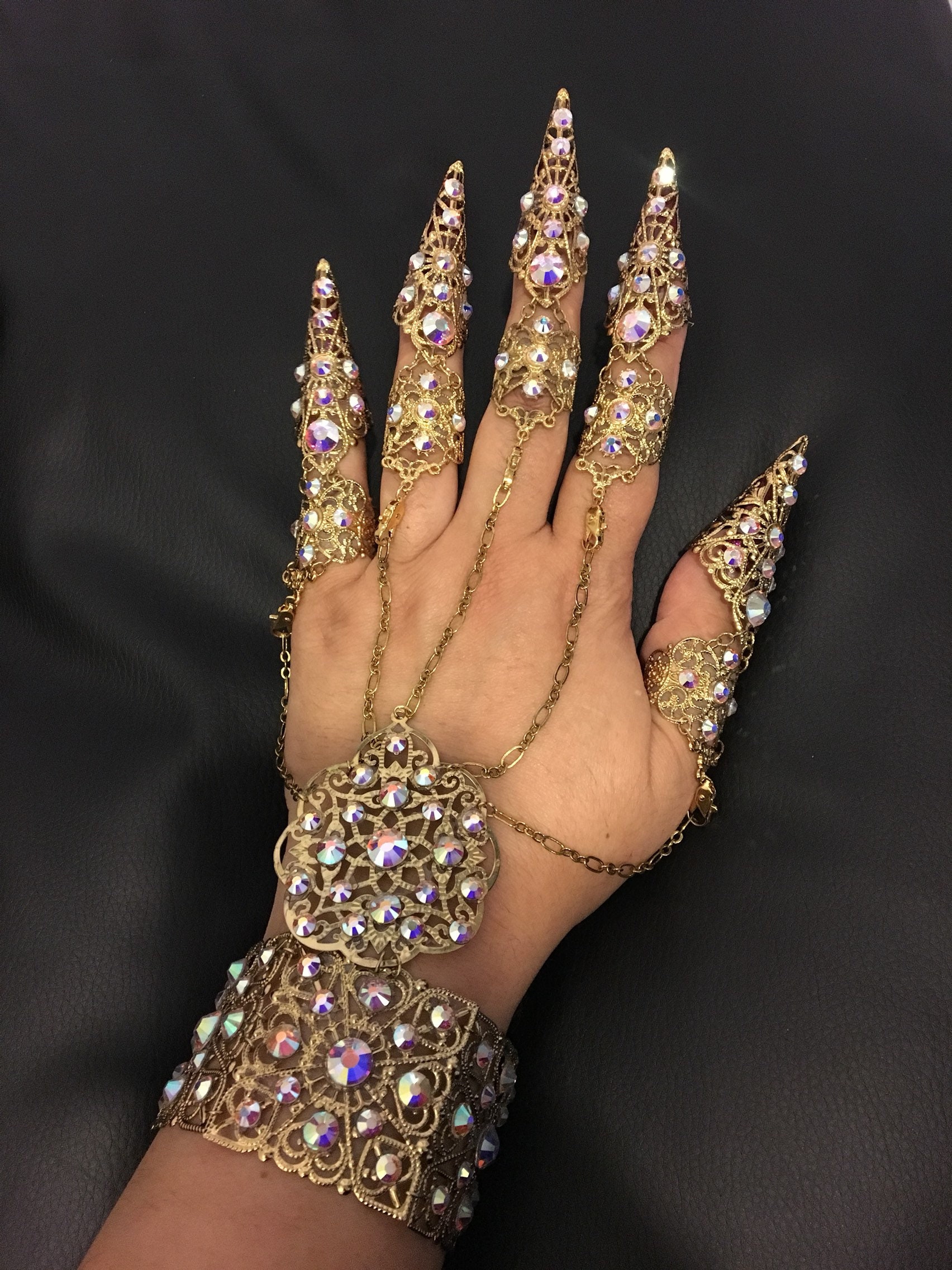 Gold Finger Glove - Etsy