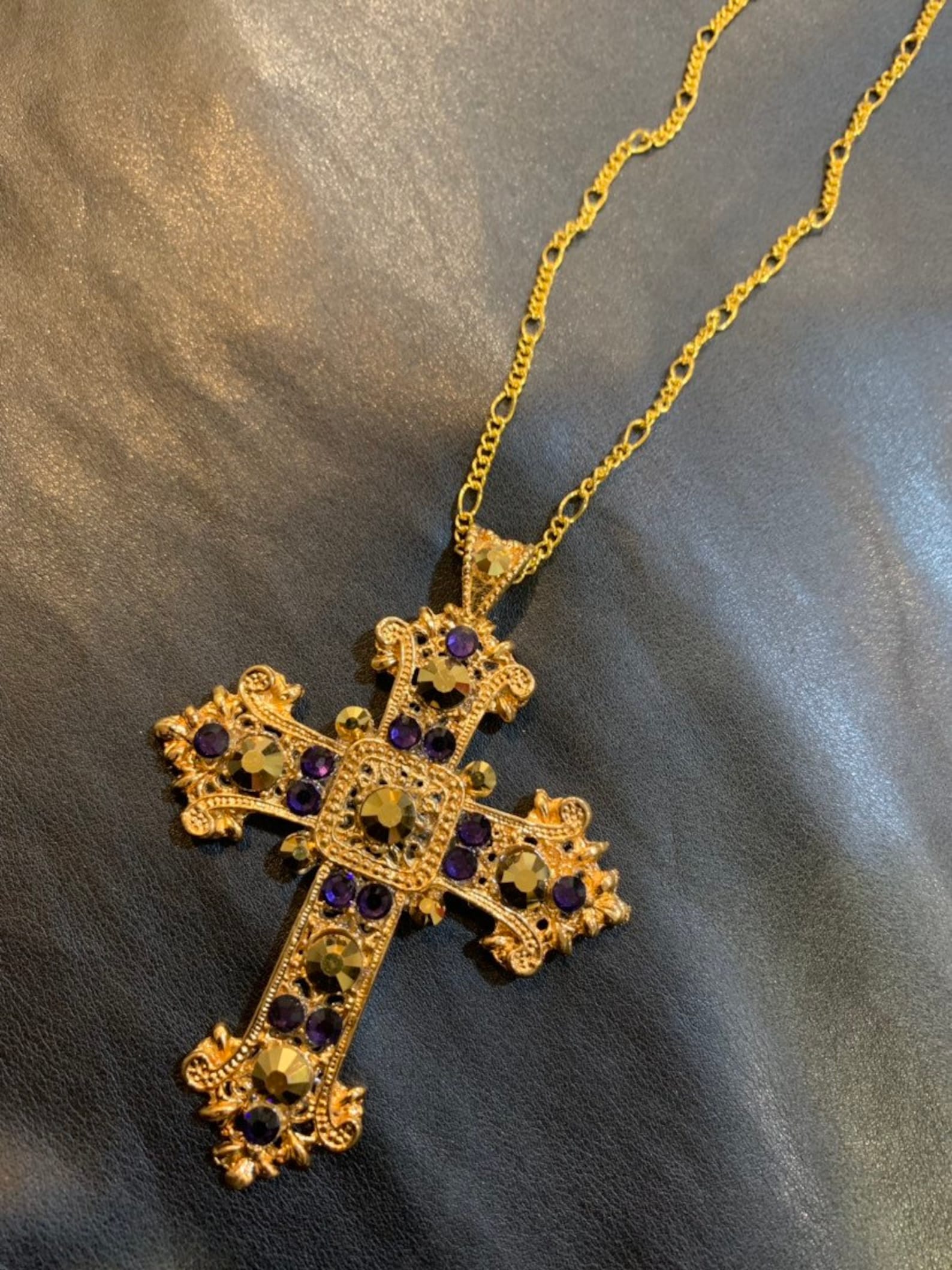 Purple and Gold Renaissance Cross - Etsy