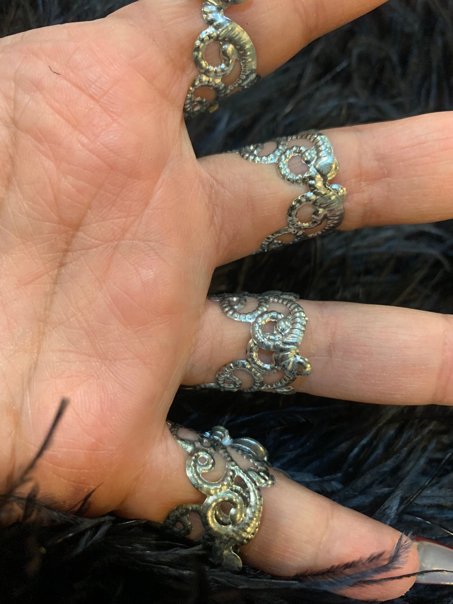 Crystal Dream Knuckle Rings. Set of 5. - Etsy