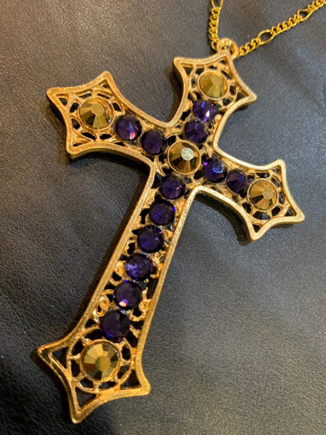Prayer Cross in Purple and Gold - Etsy