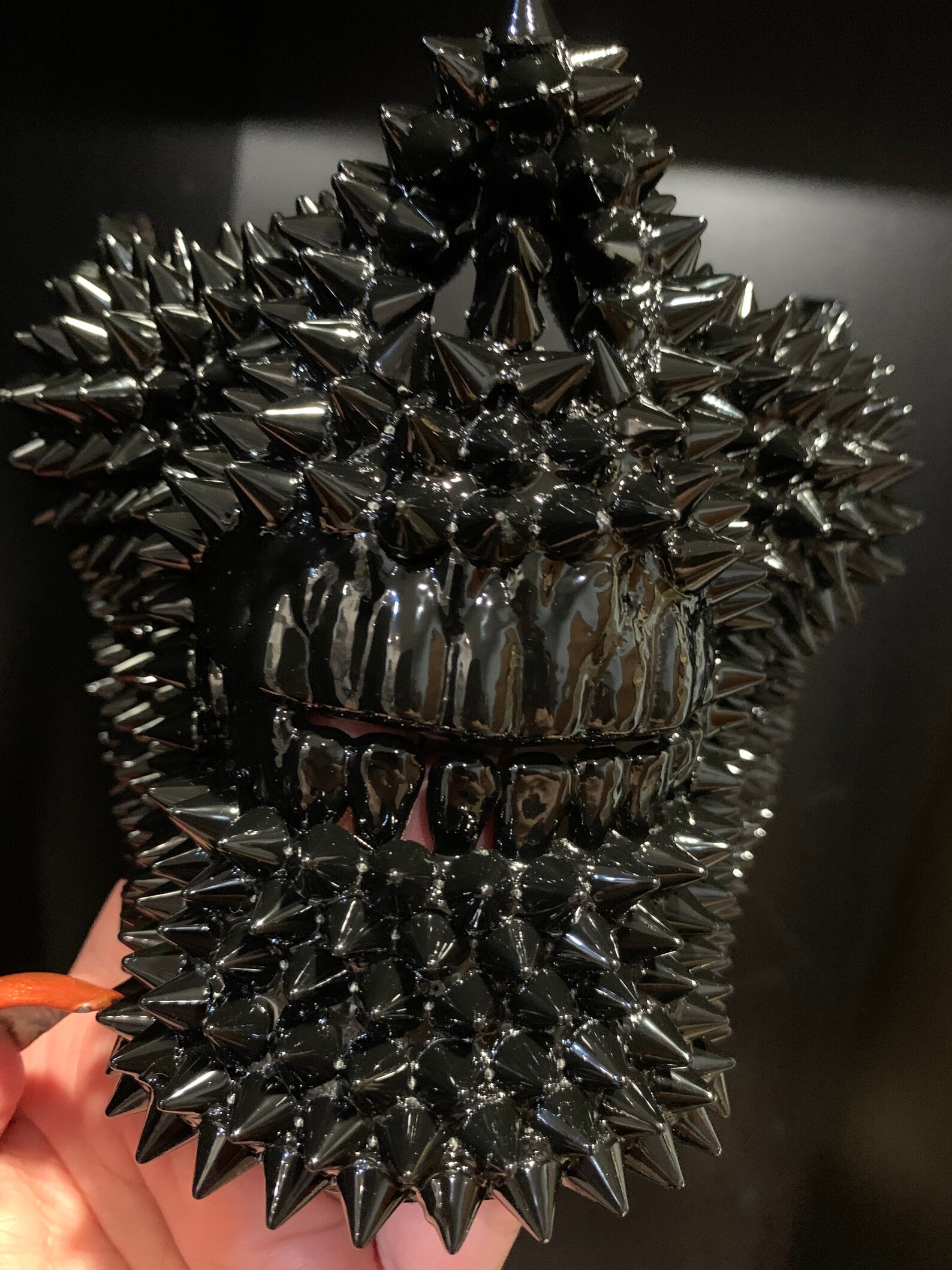 Spiked Black Mask - Etsy