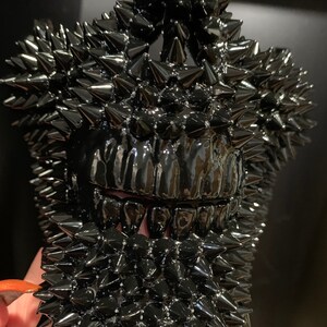 Spiked Black Mask - Etsy