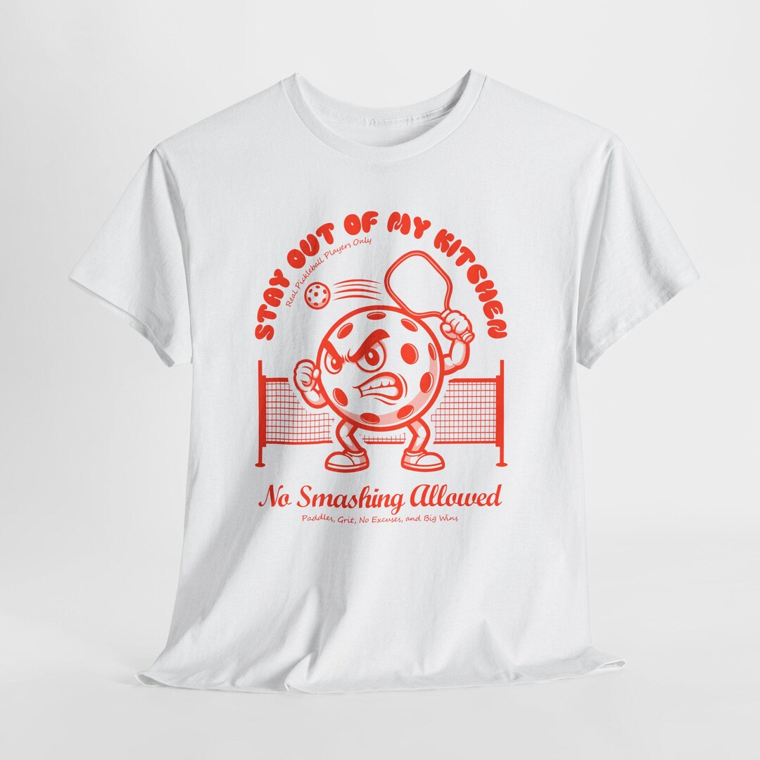 Angry Pickleball Character Stay Out of My Kitchen T-shirt | No Smashing ...