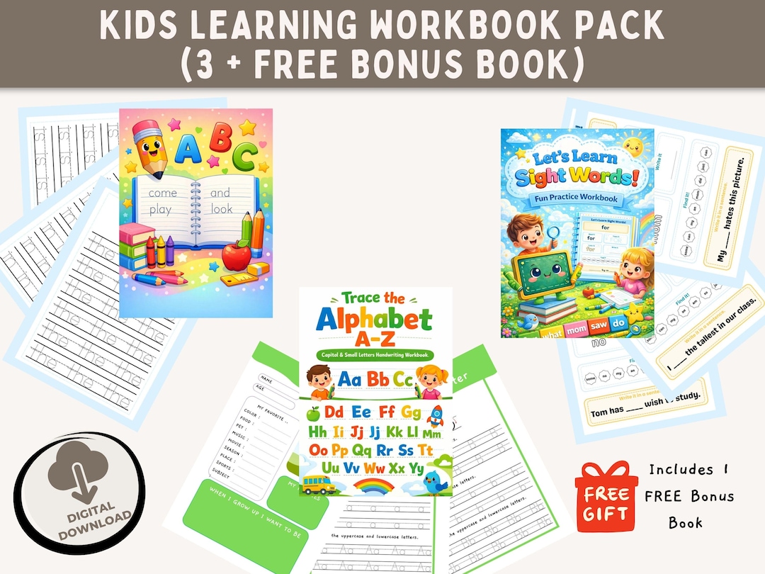 Early Learning Bundle for Kids – Sight Words, Alphabet Tracing ...