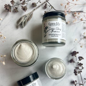 Sage, Green Clay & Pumice Exfoliating Facial Scrub - Creamy, Cleansing ...