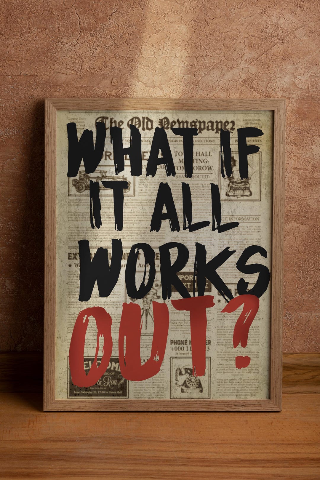 What If It All Works Out Printable Wall Art, Motivational Quote Poster ...