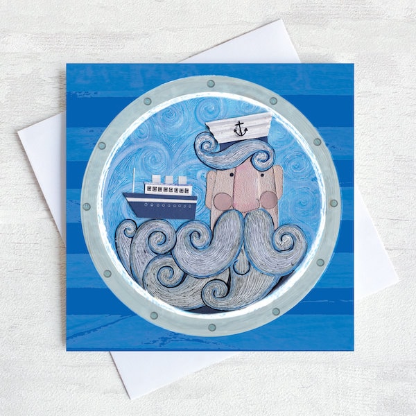 Ships Captain - Greetings Card Designed by Joanne Wishart - Fishing ...