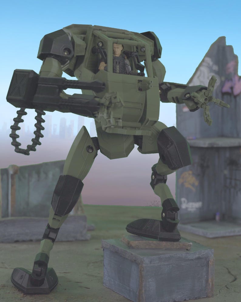 Tribute Mech V1 Builder Kit by Renderboy 3D 1:12 Scale - Etsy