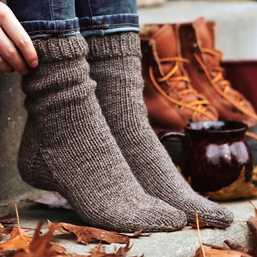 KNITTING PATTERN Boot Socks Knitting Pattern Cozy Knit - Etsy