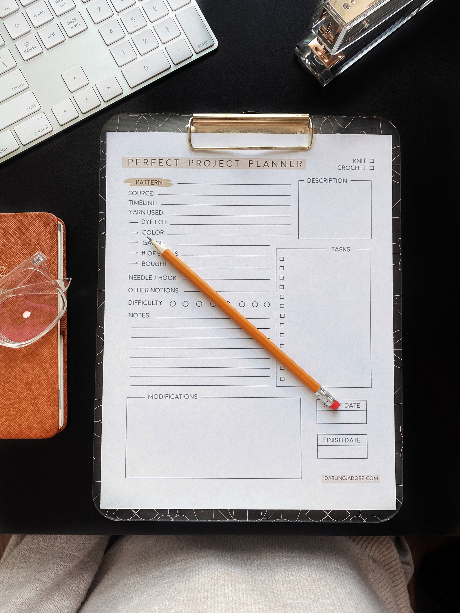 PATTERN PLANNER Knitting Pattern Notes Template Crochet | Etsy