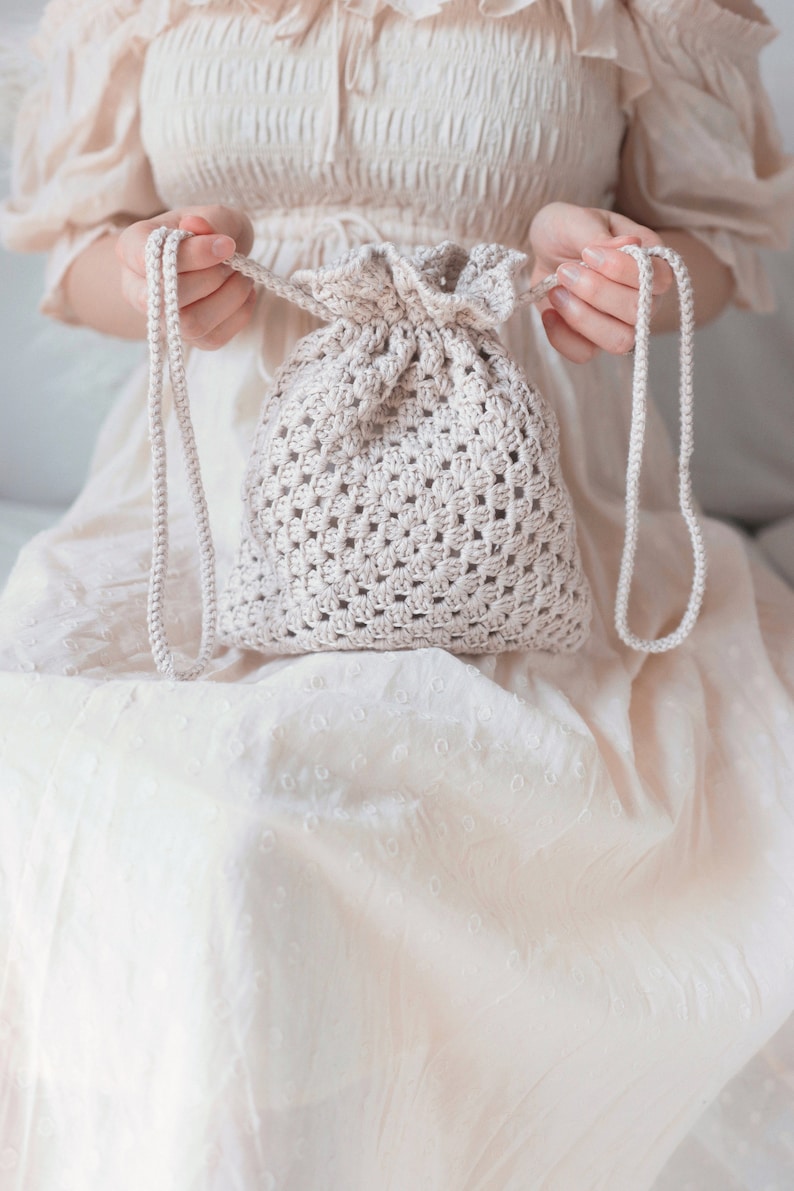 CROCHET PATTERN Drawstring Purse Crochet Pattern Reticule | Etsy