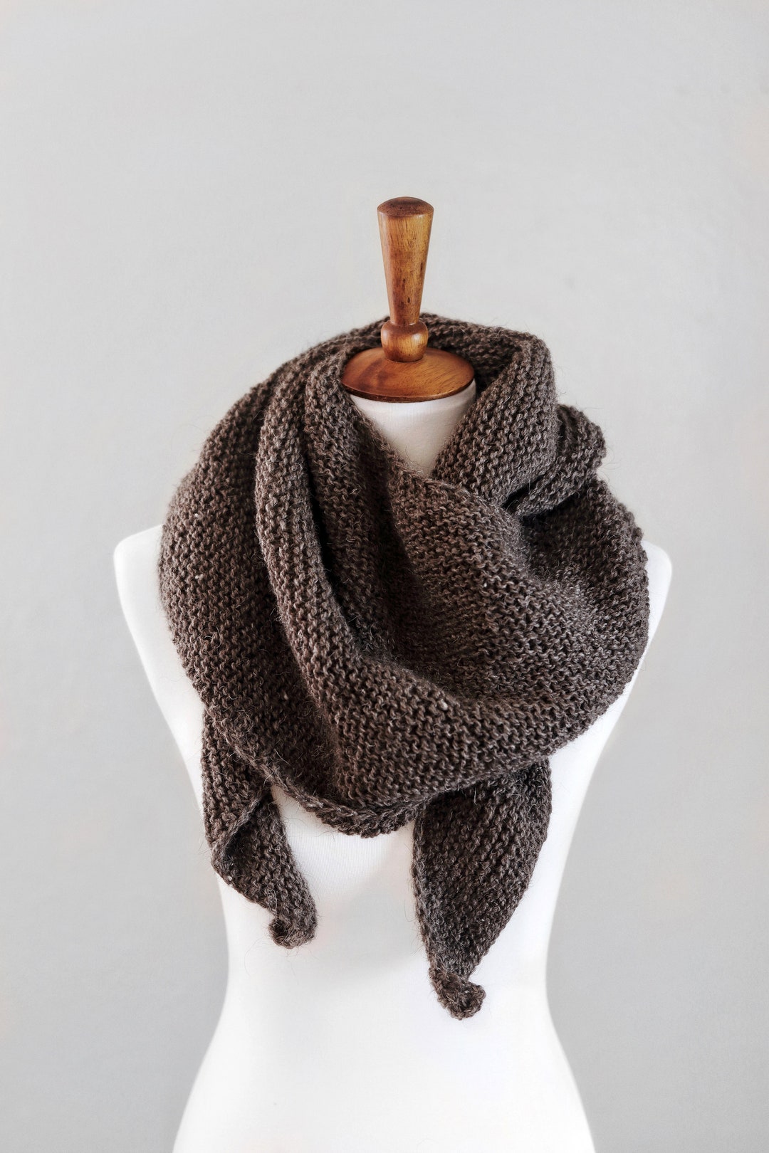 Beginner Scarf Knitting Pattern, Easy Scarf Knitting Pattern, Tapered ...