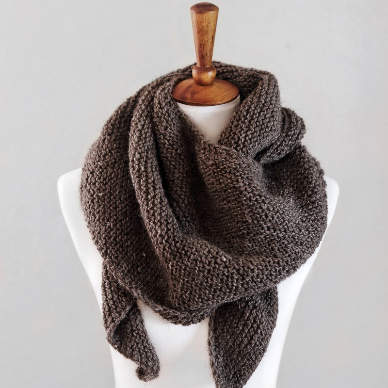 Knit Asymmetrical Scarf - Etsy