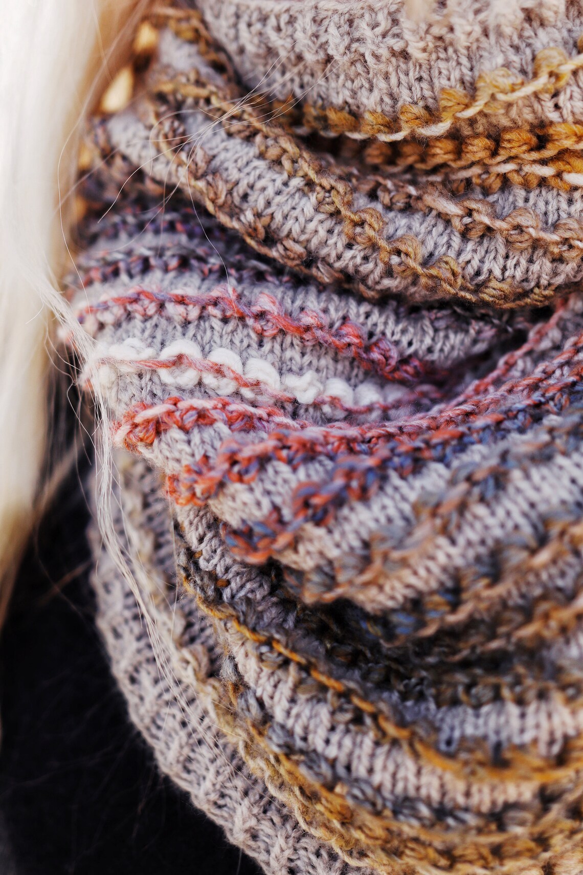 KNITTING PATTERN ⨯ Bobble Cowl Scarf Knit Pattern ⨯ Easy Cowl Scarf ...