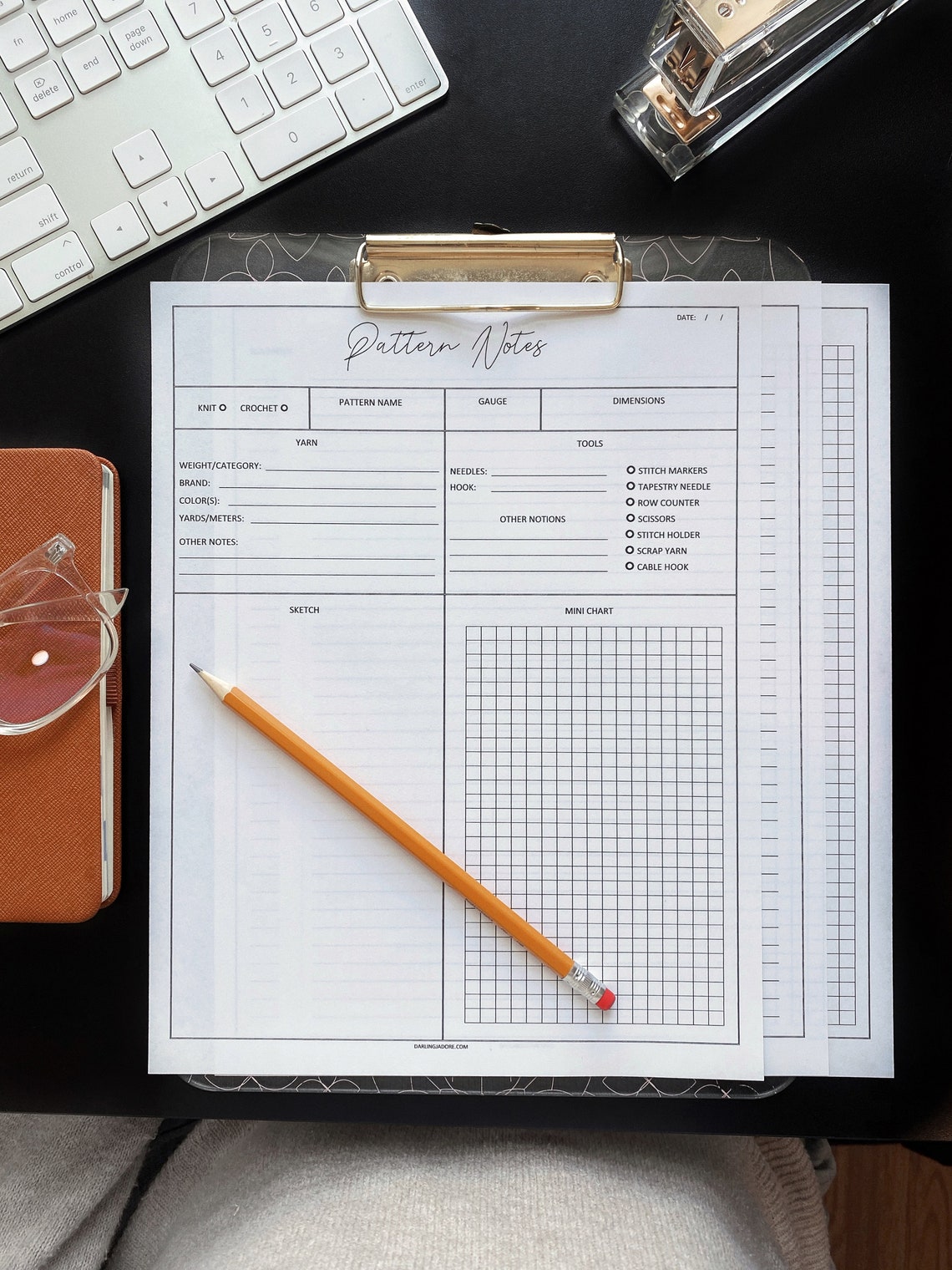 PATTERN DRAFTING NOTES Knitting Pattern Notes Template - Etsy