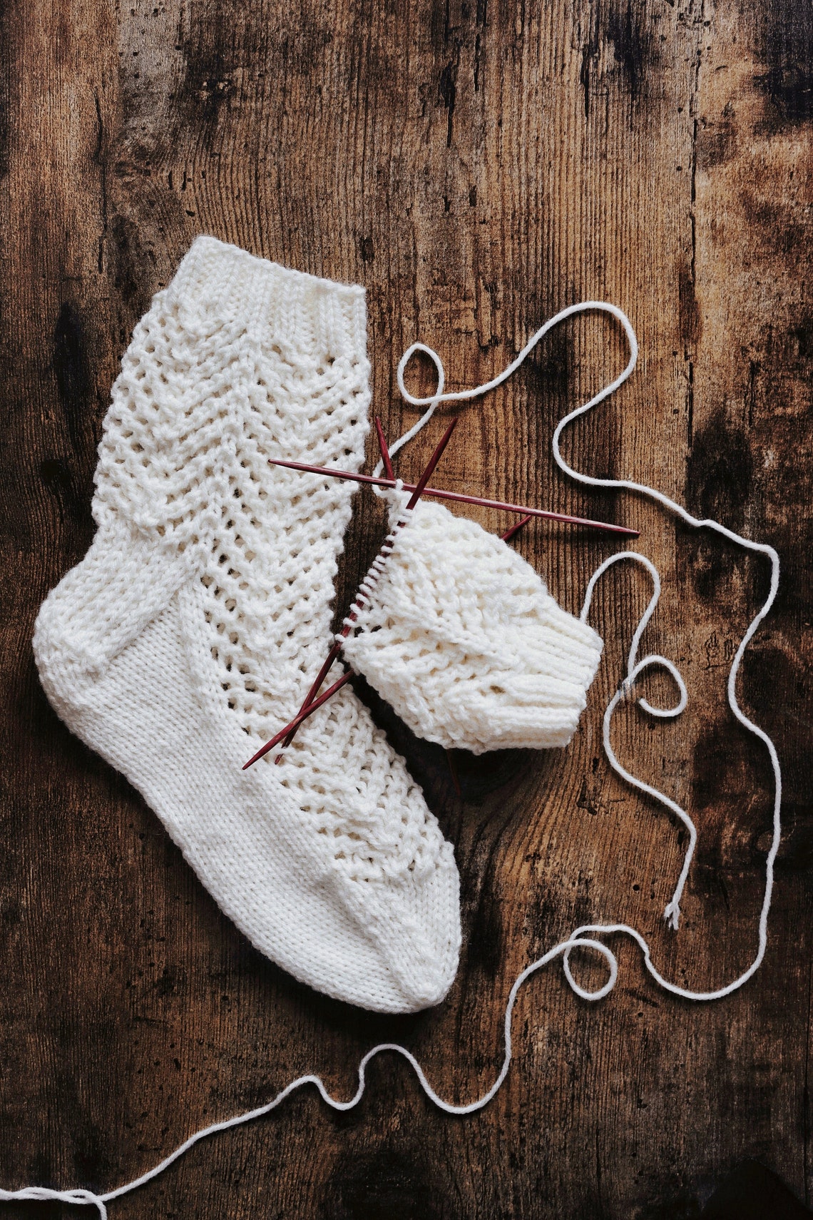KNITTING PATTERN Lace Socks Knitting Pattern Women Knit - Etsy
