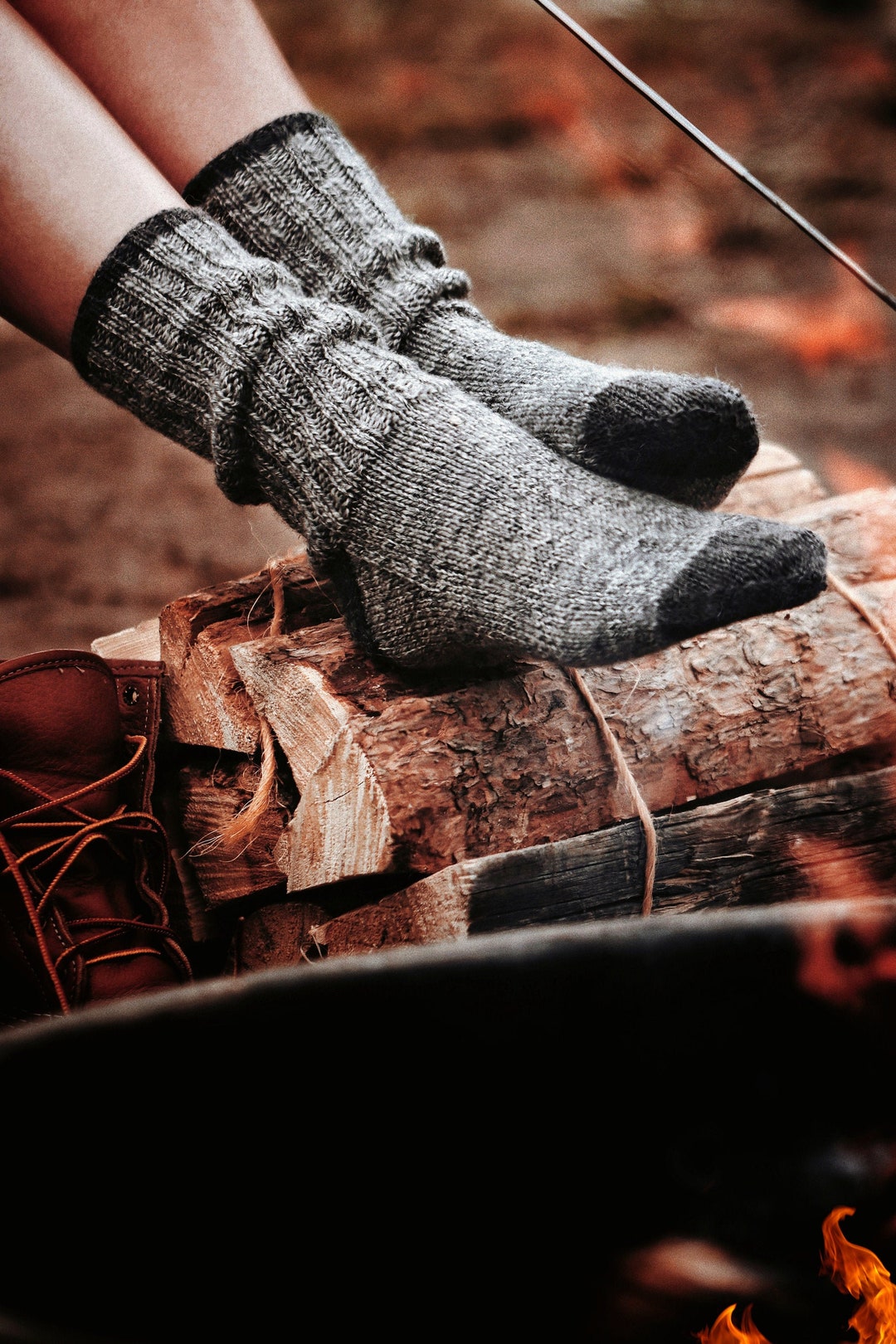 KNITTING PATTERN ⨯ Boot Socks Knitting Pattern, Cozy Knit Socks Pattern ⨯ Easy Socks Knit ...