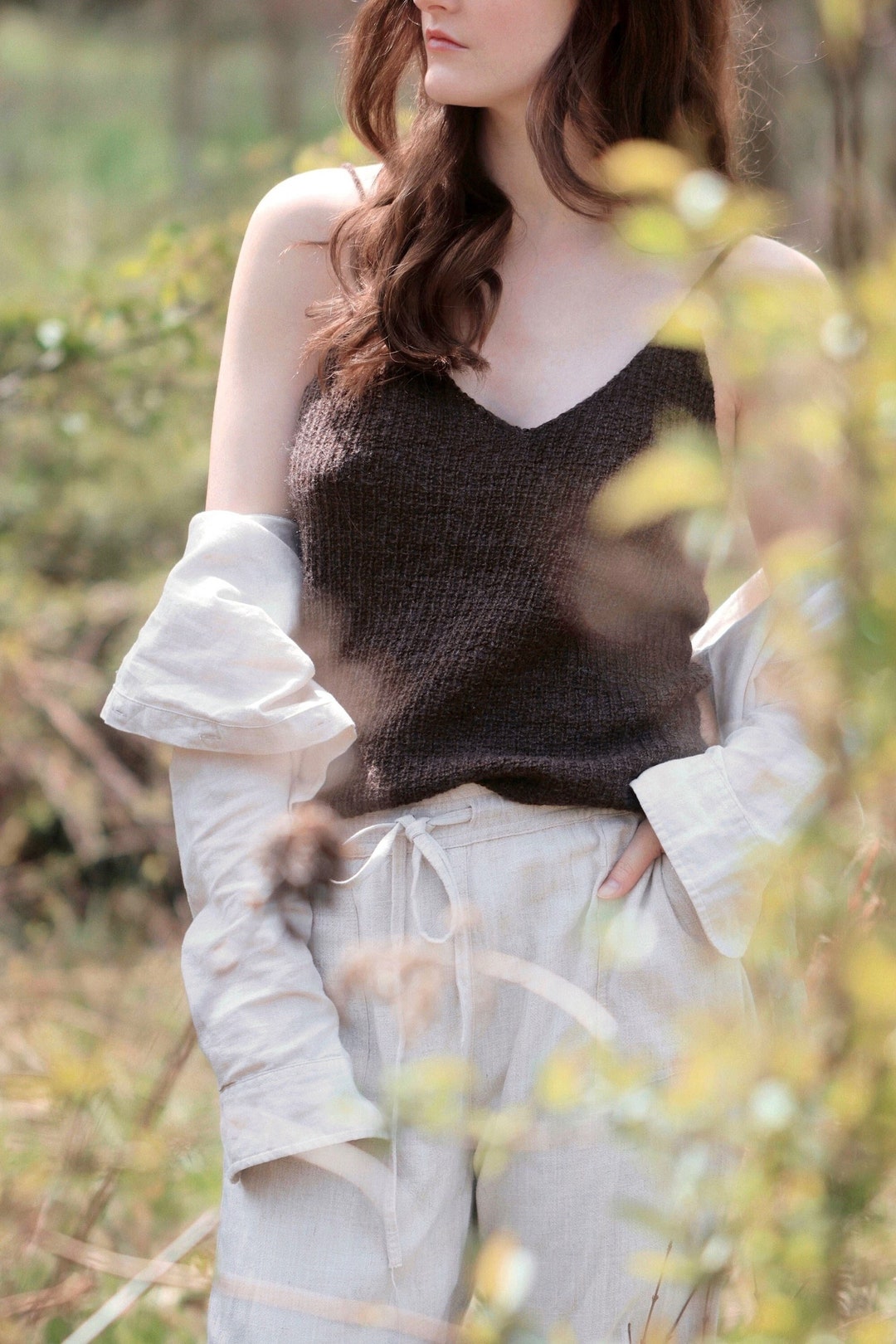 KNITTING PATTERN ⨯ Camisole Tank Top Knitting Pattern, Easy Camisole ...