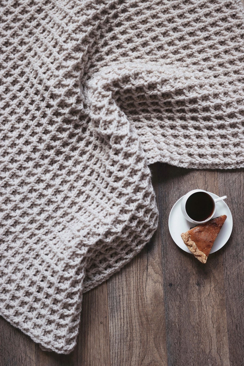 CROCHET PATTERN Waffle Blanket Crochet Pattern Easy Crochet - Etsy