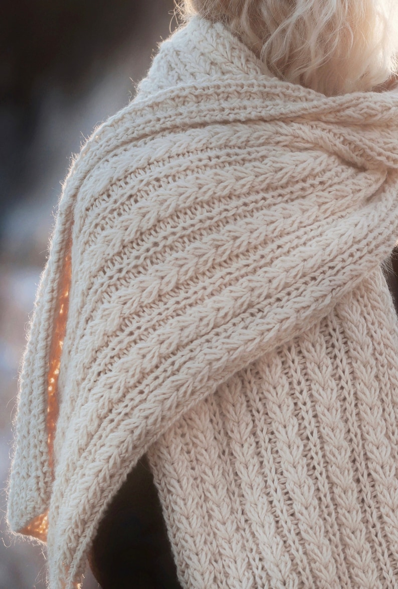 KNITTING PATTERN Scarf Knitting Pattern Warm Wrap Scarf - Etsy