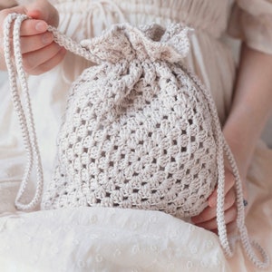 CROCHET PATTERN ⨯ Drawstring Purse Crochet Pattern, Reticule Crochet ...