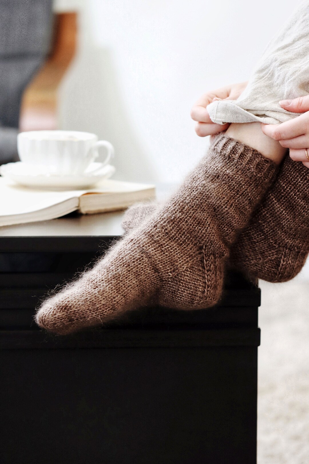 KNITTING PATTERN ⨯ Cozy Socks Knitting Pattern, Beginner Socks Knit ...